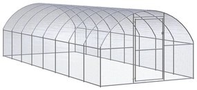 Venkovní klec pro kuřata 3 x 8 x 2 m pozinkovaná ocel 3095466
