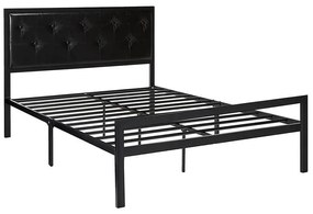 Hanna kovový postelový rám s roštem jako dárek, ve více rozměrech a barvách - černý 160x200 cm