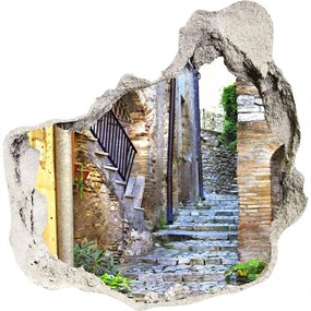 Wallmuralia Fototapeta díra na zeď 3D Romantická ulička 75x75 cm