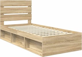 Rám postele s čelo Sonoma dub 75 x 190 cm Masivní borové dřevo 3411802