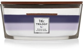WoodWick vonná svíčka s dřevěným knotem Elipsa Trilogy Evening Luxe 453 g