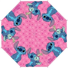 Dívčí skládací deštník Lilo &amp; Stitch - průměr roztaženého deštníku 90 cm, složený 24 x 5,5 cm