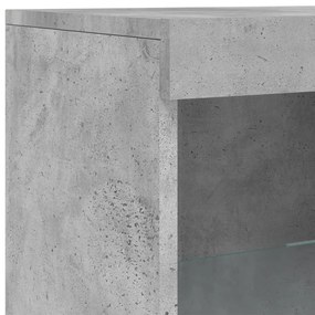 Příborník s LED osvětlením betonově šedý 41 x 37 x 100 cm - Default Title