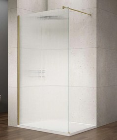Gelco Vario - Sprchová stěna Walk-In, 80x200 cm, Coated glass, matná zlatá/nordic sklo GX1580-10