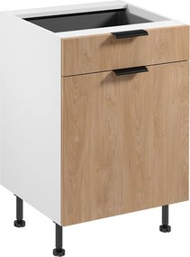 SORENTO bp | dolní skříňka D60S1 se zásuvkou a příborníkem | 60 cm | LEVÁ | bílá/puccini