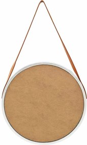 Nástěnné zrcadlo s popruhem 50 cm stříbrné 320366