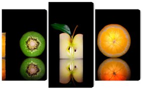 Vícedílný obraz Půlky Ovoce Nedostatek Nedostatek Přírodní plátno 150x100