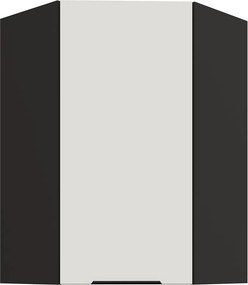 ARIA wb | horní kuchyňská skříňka 60x60 GN-90 1F (45°) rohová s policemi | 60x60 cm | VYSOKÁ | černá/bílá