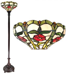 Stojací lampa Tiffany Rouge – 31x186 cm