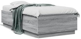 Rám postele šedý sonoma 75 x 190 cm kompozitní dřevo
