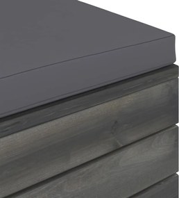 vidaXL Zahradní taburety z palet 2 ks + podušky masivní borové dřevo [3061718] Barva: Černá