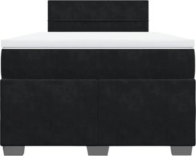 Box spring postel s matrací černá 120 x 190 cm samet 3286260