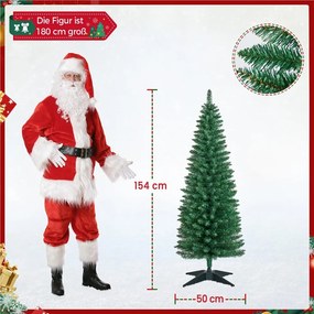 Umělý vánoční stromek Yaheetech – zelená, 154 cm (267793964763)