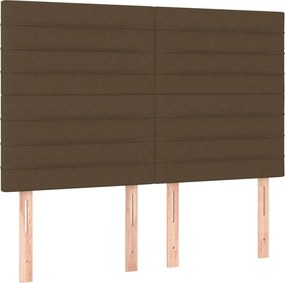 Box spring postel s matrací tmavě hnědá 140x190 cm textil 3136672