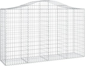 Klenuté gabionové koše 12ks 200x50x120/140cm pozinkované železo 3145671