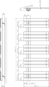 Sapho Silvana koupelnový radiátor 500 x 1236 mm středové bílá IR161