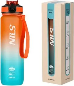 NILS Camp NCD68 Tritanová láhev na pití 1000 ml oranžovo-modrá