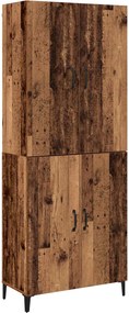 Vysoký bufet 2 ks Staré dřevo 69,5 x 34 x 180 cm 3394569