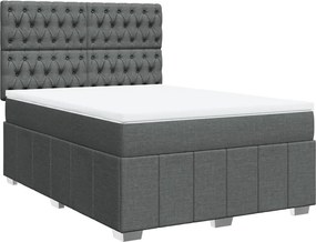 Box spring postel s matrací tmavě šedá 160x200 cm textil 3294027
