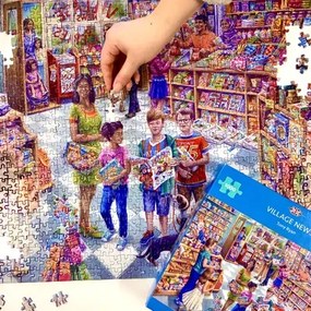 GIBSONS Puzzle Zprávy z vesnice / 1000 dílků / 68 × 49 cm