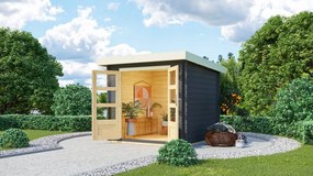Dřevěný zahradní domek BASTRUP 2 Lanitplast Antracit