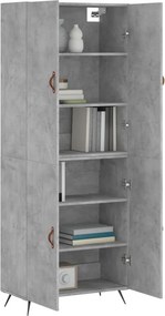 Skříň highboard betonově šedá 69,5x34x180 cm kompozitní dřevo 3195655