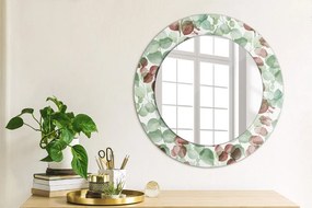 Kulaté dekorativní zrcadlo Eukalyptus fi 50 cm