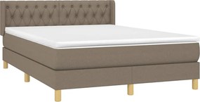 Box spring postel s matrací taupe 140x200 cm textil 3130517