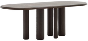 Tmavě hnědý dřevěný jídelní stůl Kave Home Mailen 220 x 105 cm