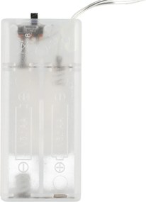 Papírová LED hvězda 43 cm, na baterie, stříbrná