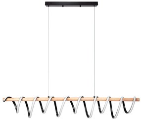Toolight Toolight, LED stropní svítidlo 120cm 30W 4000K APP1288-CP, černá-hnědá, OSW-00943