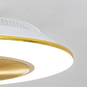 Brilagi - LED Stmívatelné svítidlo s ventilátorem AURA LED/38W/230V zlatá + DO