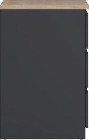Tmavě šedá komoda 154x76x50 cm Naia – Tvilum