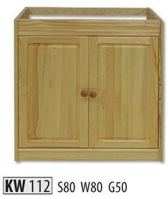 Kredenc KW112 masiv (Barva dřeva: Borovice)