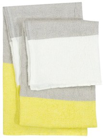 Ručník Terva, len-bílo-žlutý, Rozměry  85x180 cm