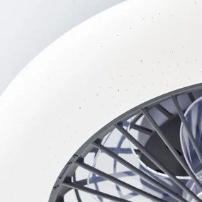 Brilliant G60020/06  Stmívatelné LED svítidlo SALERNO ČERNÉ &amp; reverzn VENTILÁTOR + funkce LED