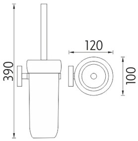 Nimco WC štětka, keramický UNIX - UN 13094K-26