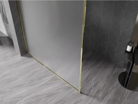 Mexen, Mexen Kioto-XF sprchová stěna s rámem 70 x 202 cm, matná 10 mm, zlatá - 800-070-104-50-30-X