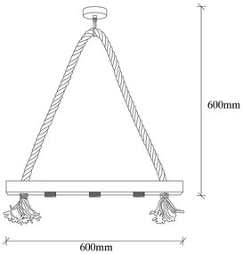 Závěsné svítidlo v přírodní barvě Erebos – Opviq lights
