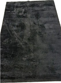 HU Černý koberec Plush Deluxe Czarny Rozměr: 50x80 cm