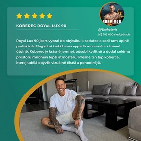 AladinWorld Expres, Metrážový koberec Royal Lux 40, na míru, šíře 4m, hnědá, fusion back, dětský pokoj