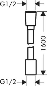 Hansgrohe - Sprchová hadice, 160 cm, matná bílá
