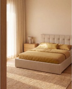Stolní lampa šedobéžová s textilním stínidlem (výška 35 cm) Algaida – Kave Home