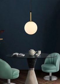 Toolight - Stropní skleněná svítilna APP431-1CP, bílá-zlatá, OSW-00560