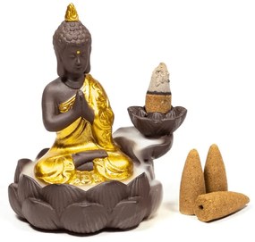 Milujeme Kameny Stojánek na vonné kužely "Tekoucí dým" - Buddha