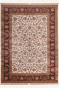 XXXLutz TKANÝ KOBEREC, 160/230 cm krémová, světle hnědá, třešňová červená - Tkané koberce - 003809102864