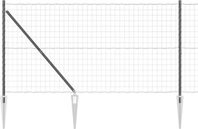 Evropský plot se hroty 10 x 1,4 m Ocel potažená PVC Šedá 3350706