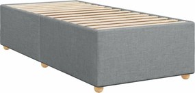 Box spring postel s matrací světle šedá 80 x 200 cm textil 3286521