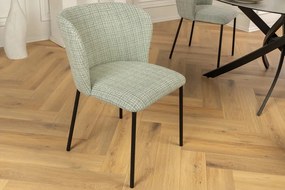 Designová jídelní židle Bayram zeleno-růžová