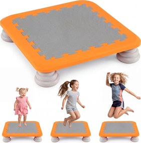Costway Mini trampolína pro děti 65 cm velký trampolína odrazový – pomerančový